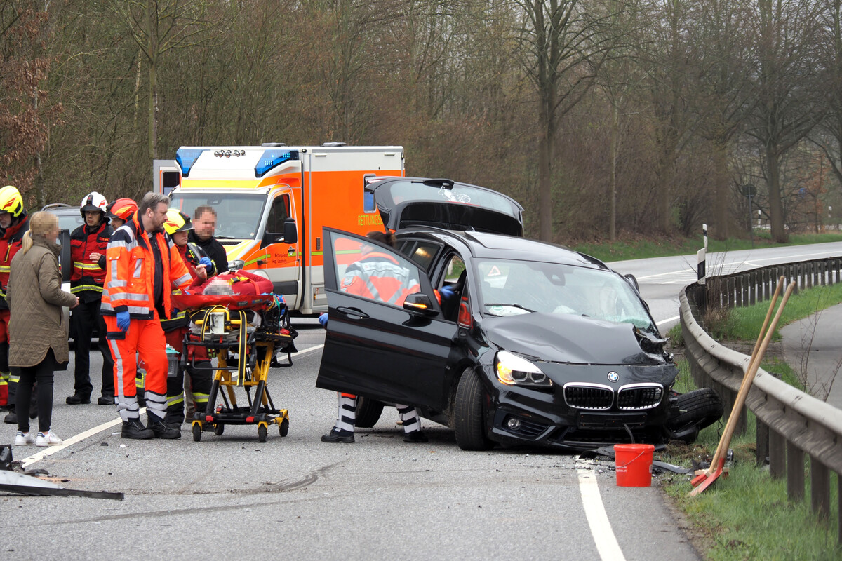 Schwerer Unfall auf der B207