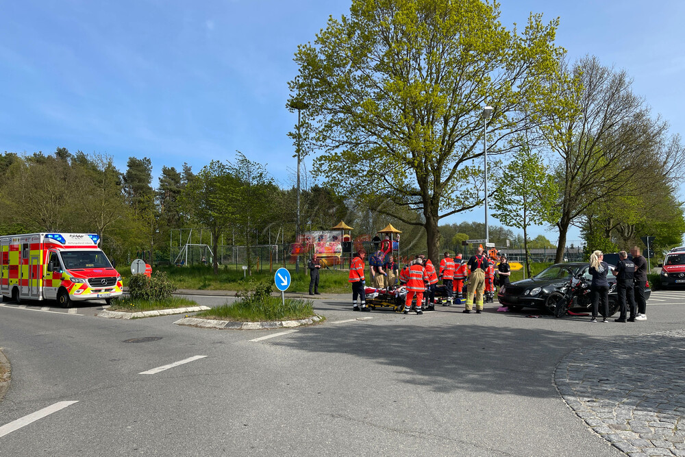 Unfall im Kreisel